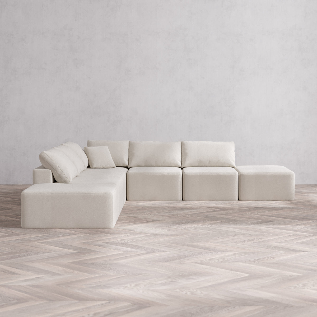 Modular Washable 7-Seater Open-Ends Corner Sectional Cloud Sofa | Lux – Diorama