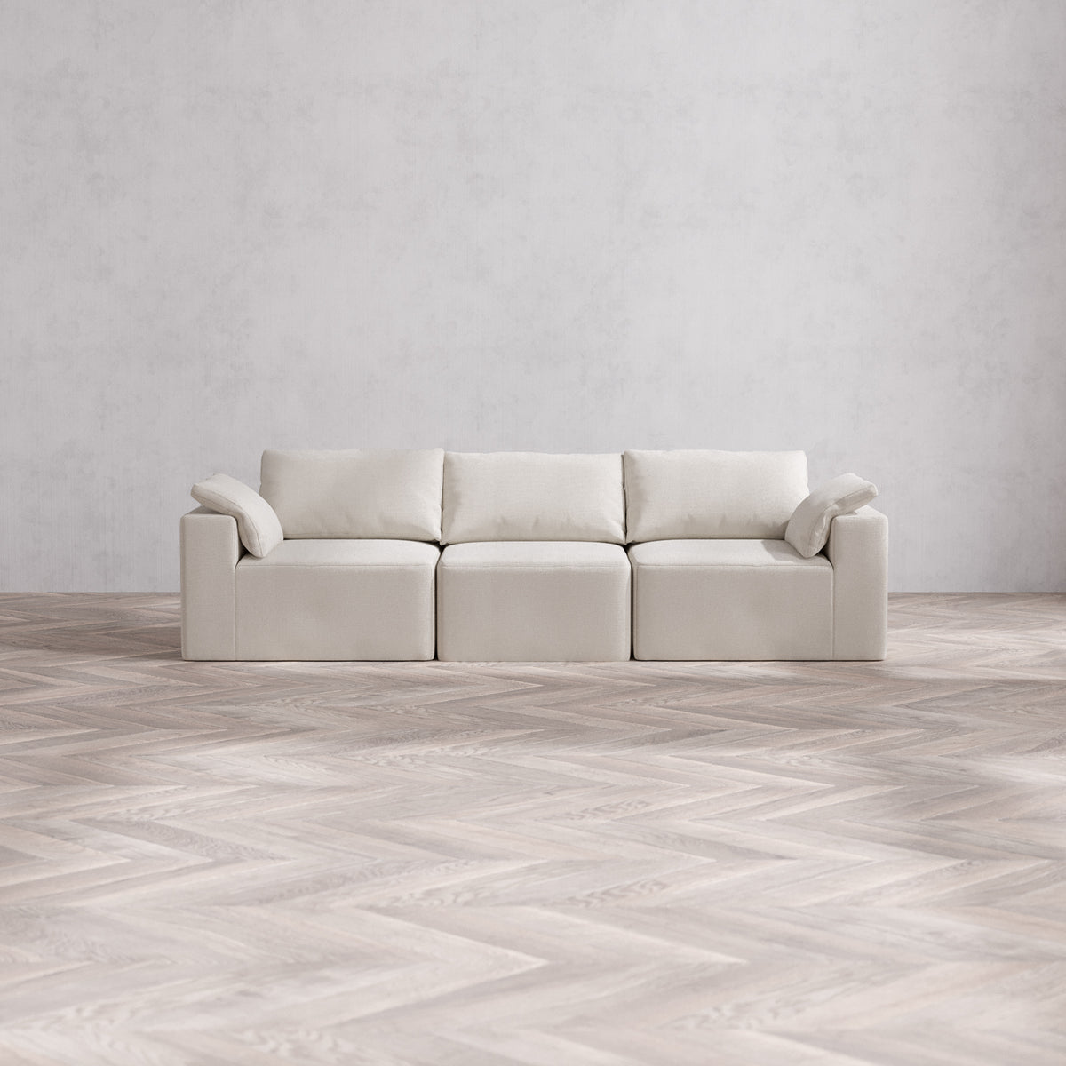 Slipcover Only - Modular Washable 3-Seater Cloud Sofa in Pearl – Diorama