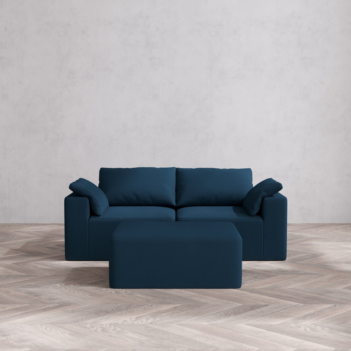 Modular Washable 2-Seater + Chaise Ottoman Cloud Sofa | Arden Weave in ...