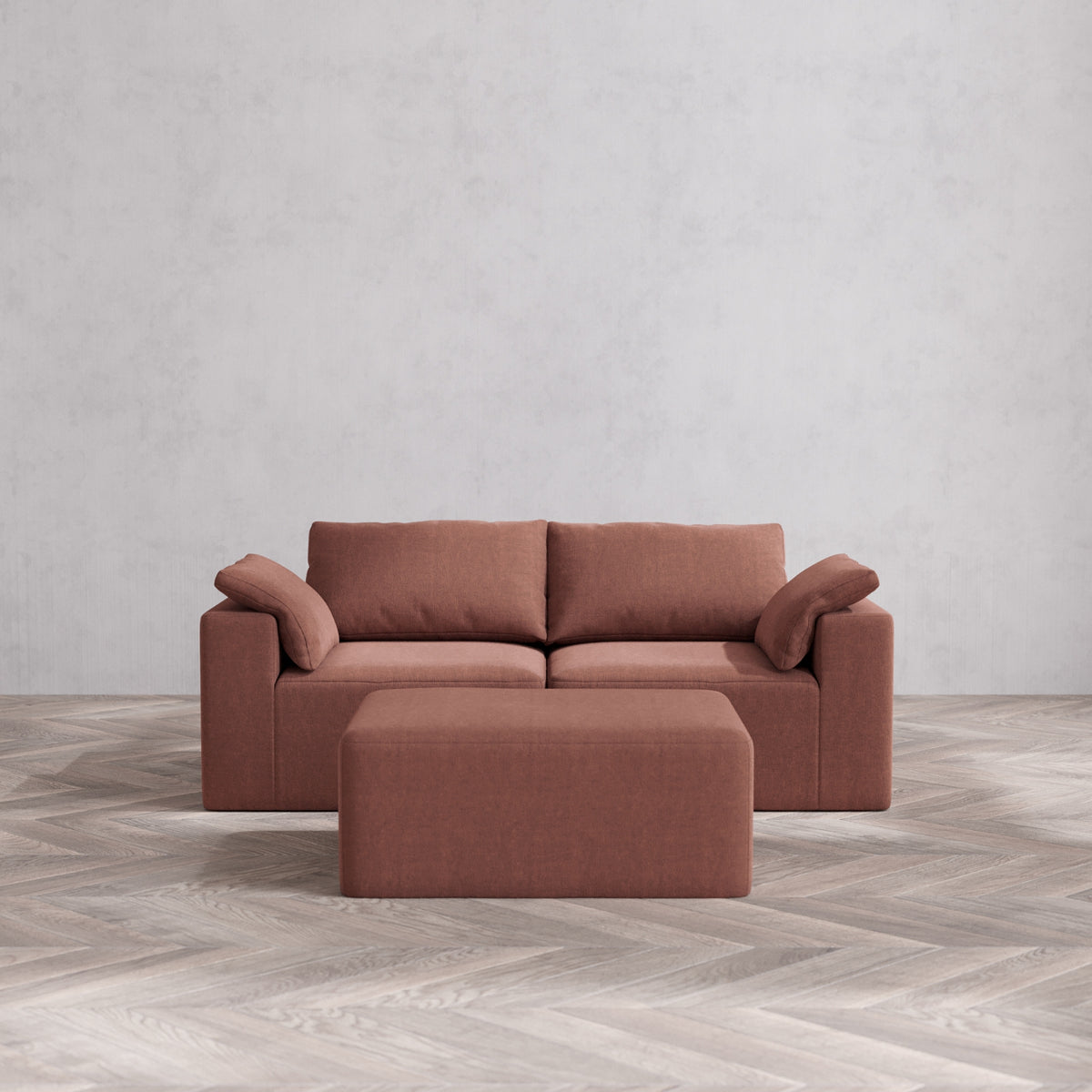 Modular Washable 2-Seater + Chaise Ottoman Cloud Sofa | Heirloom Velve ...