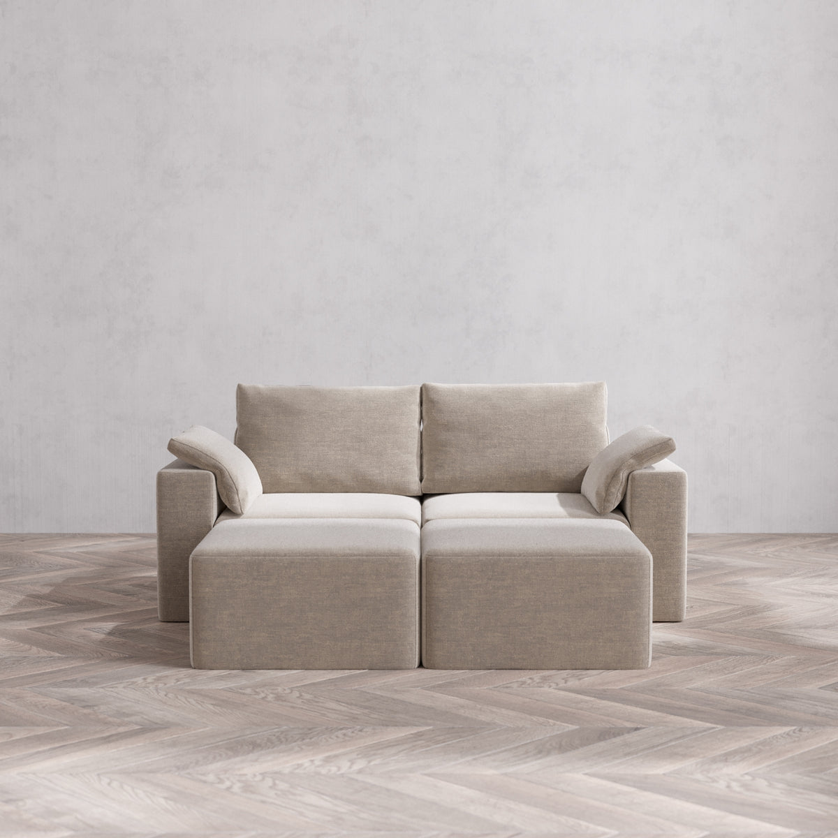 Modular Washable 2-Seater Lounge Cloud + Bolster Sofa Sectional | Sati ...