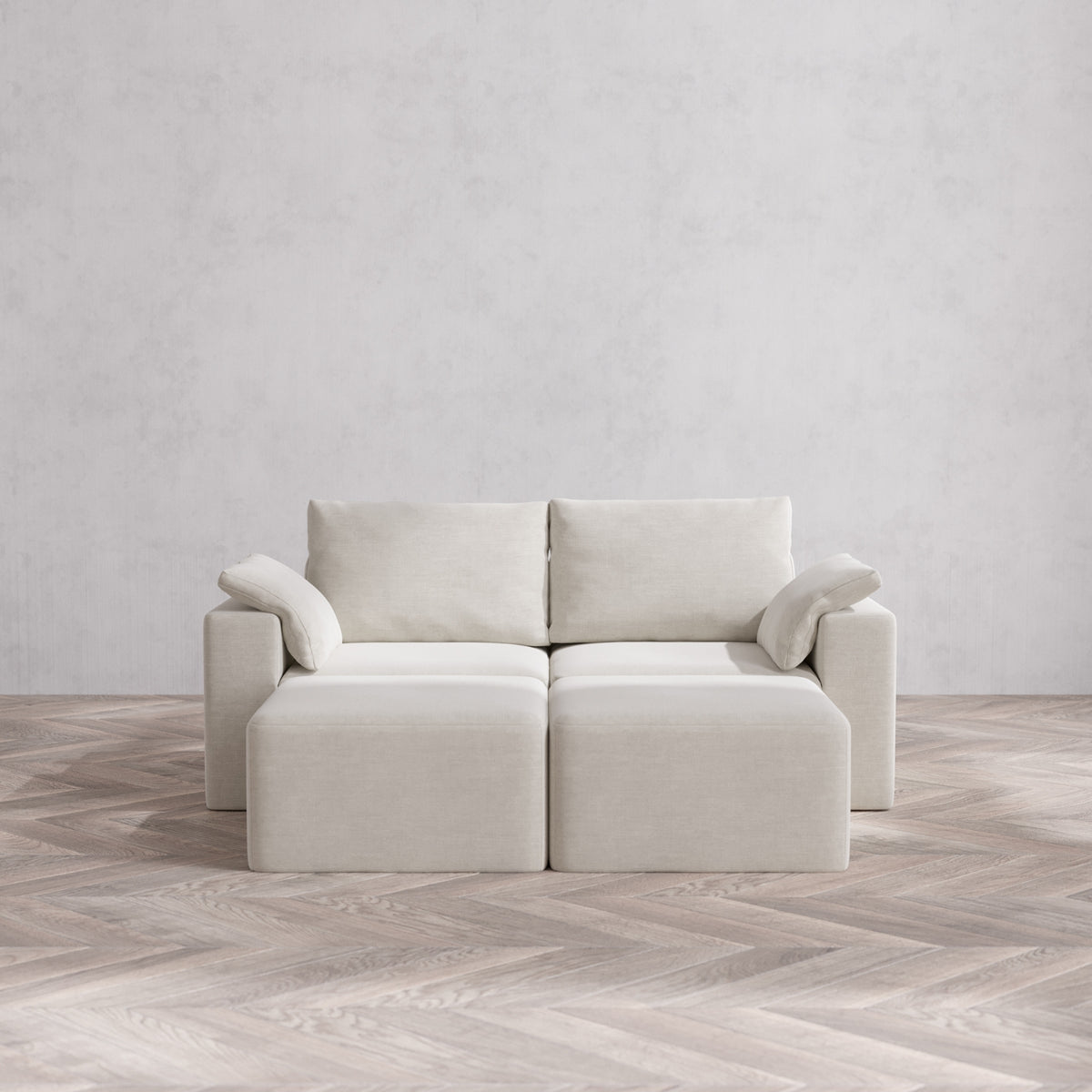 Modular Washable 2-Seater Lounge Cloud + Bolster Sofa Sectional | Sati ...