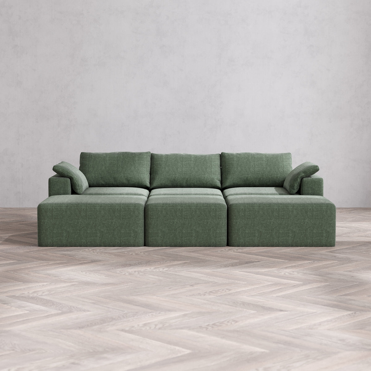 Modular Washable 3-Seater Daybed Cloud Sofa Sectional | Heirloom Velve ...