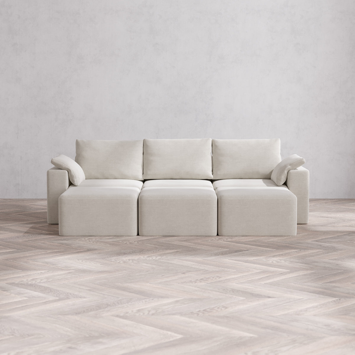 Modular Washable 3-Seater Lounge Cloud + Bolster Sofa Sectional | Sati ...