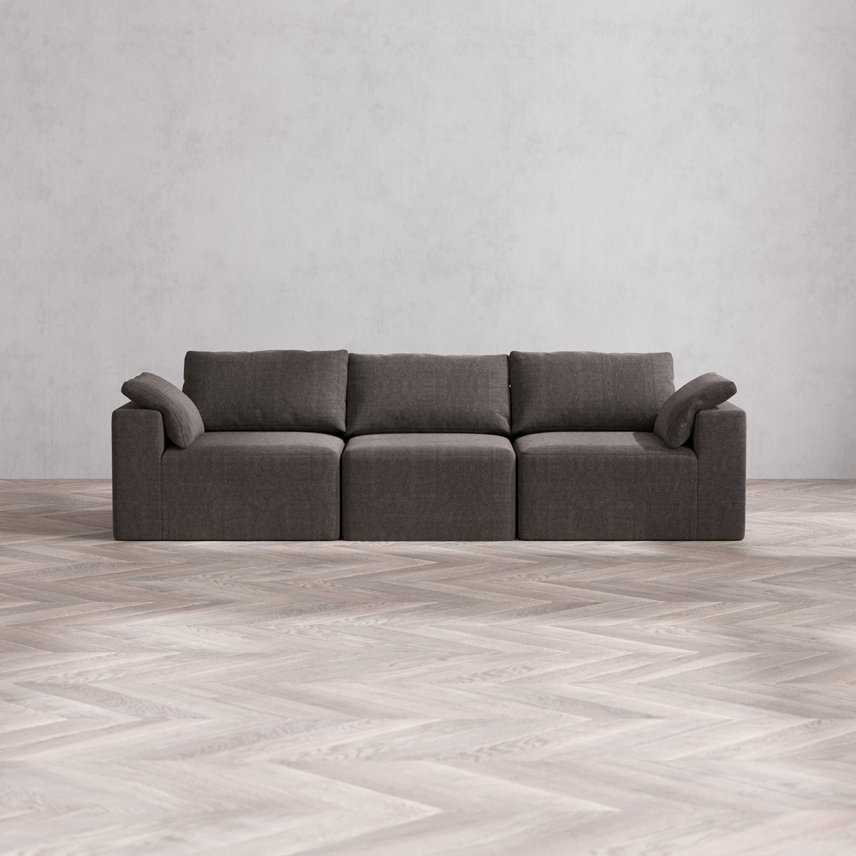 Modular Washable 3-Seater Cloud Sofa | Heirloom Velvet in Truffle – Diorama