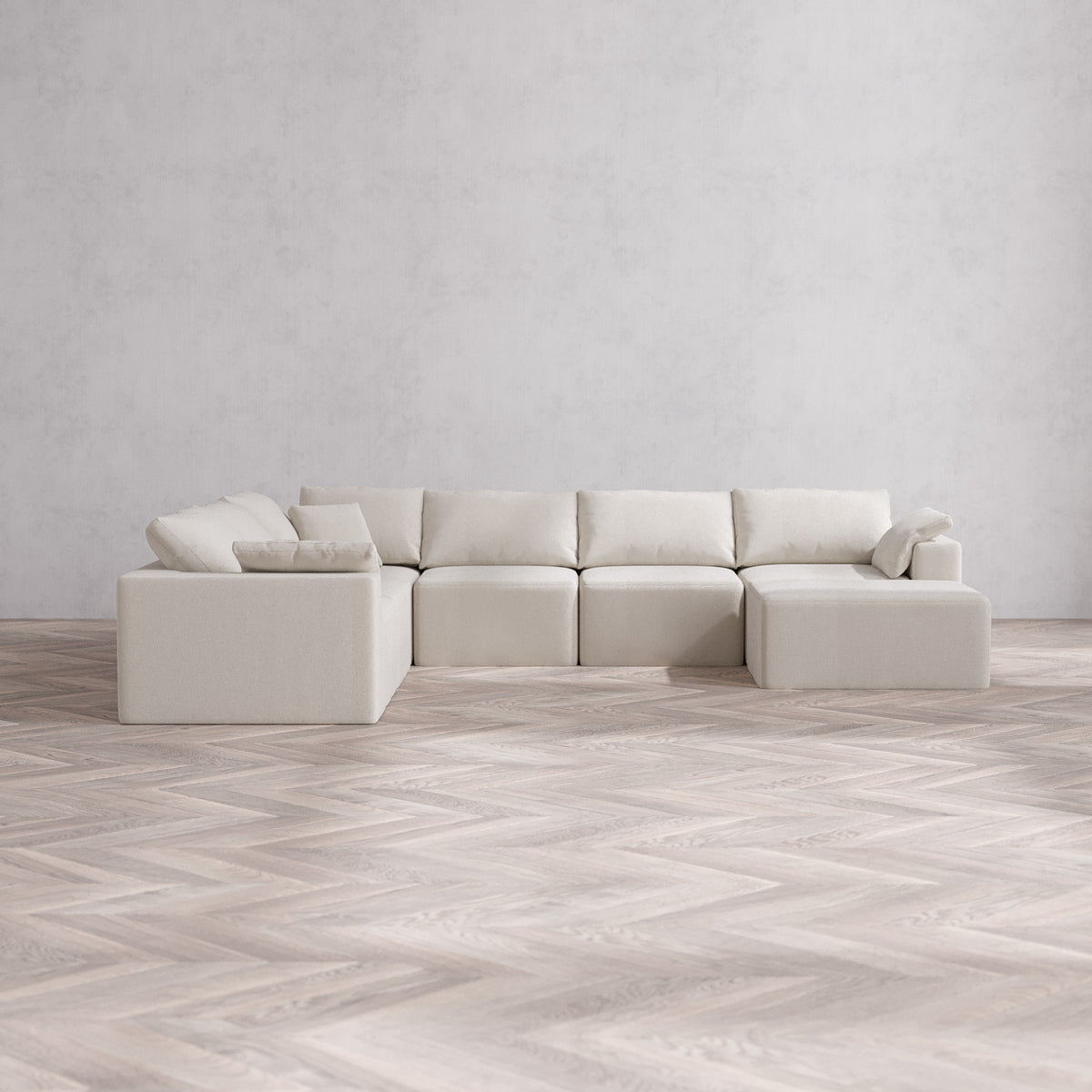 Slipcover Only - Modular Washable 7-Seater Corner Chaise Sectional Clo ...