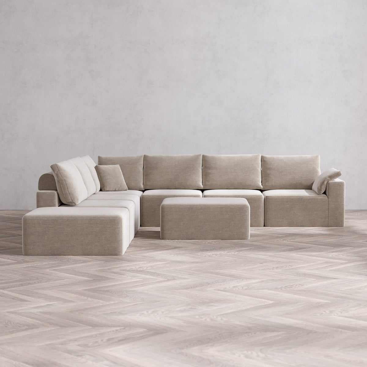 Cloud 7-Seater Sectional + Ottoman - 65% OFF | Diorama