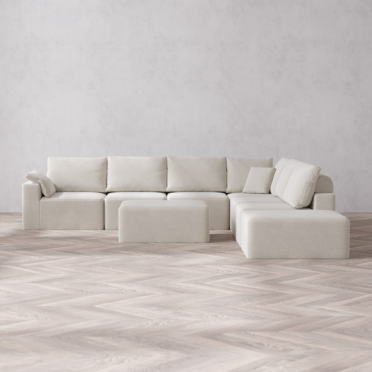 Cloud 7-Seater Sectional + Ottoman - 65% OFF | Diorama