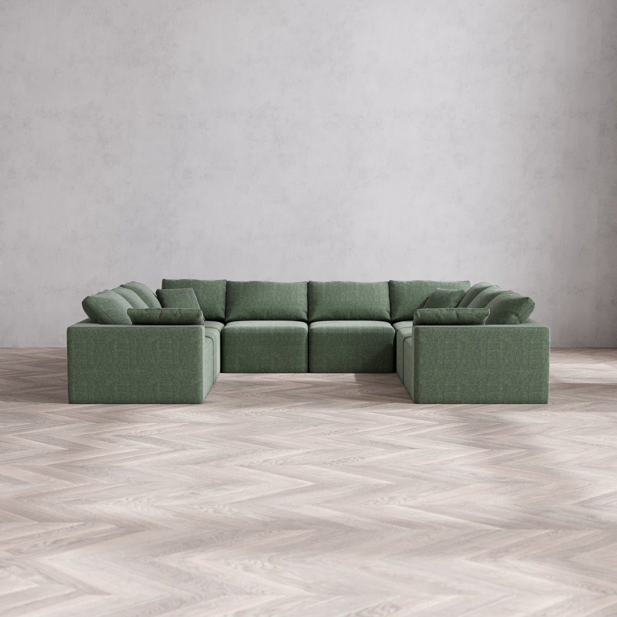 Slipcover Only - Modular Washable 8-Seater U Sectional Cloud Sofa in S ...