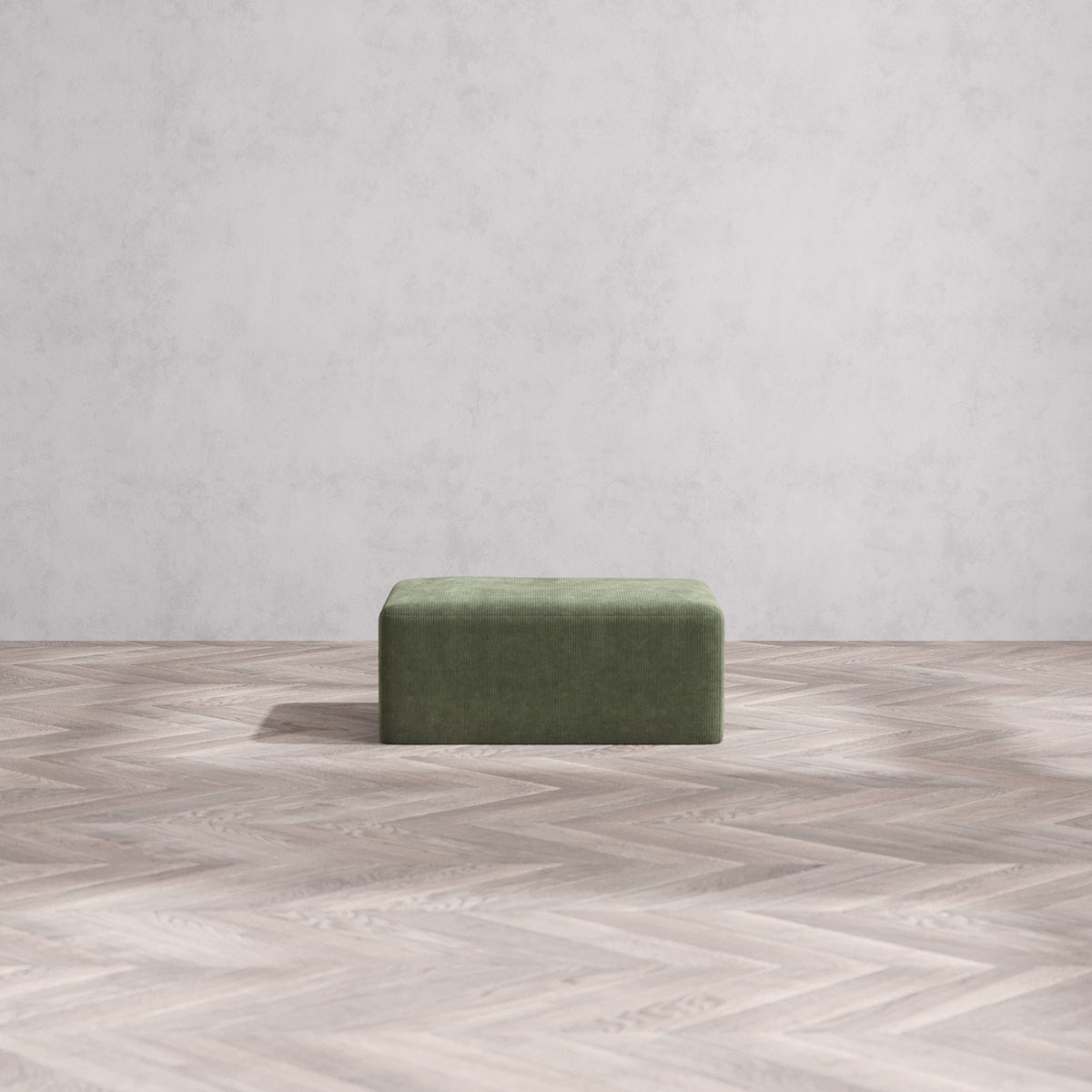 Modular Washable Chaise Ottoman | Luxe Corduroy in Juniper – Diorama