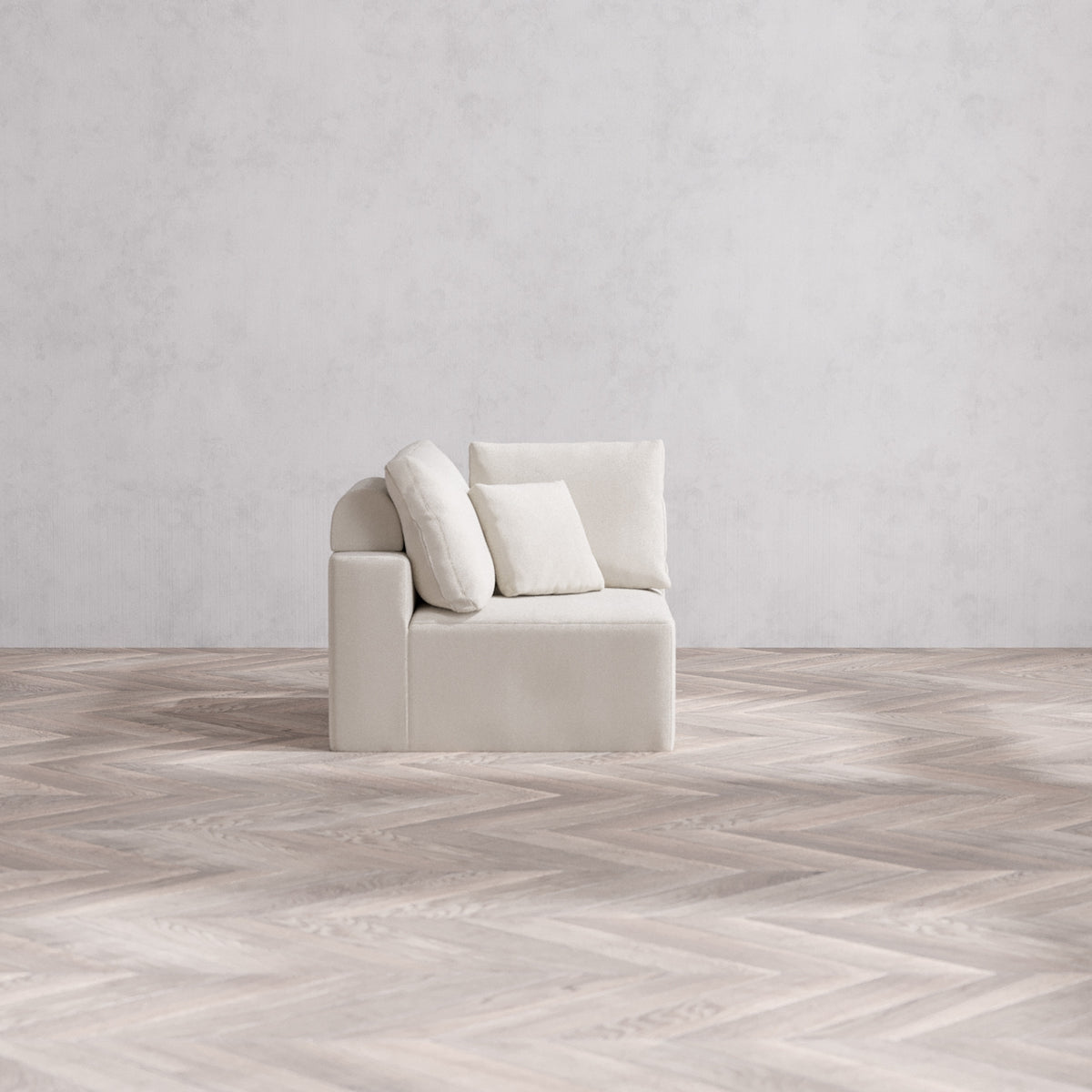 Modular Washable Corner Chair Cloud + Bolster Sofa | Lux Weave in Pear ...